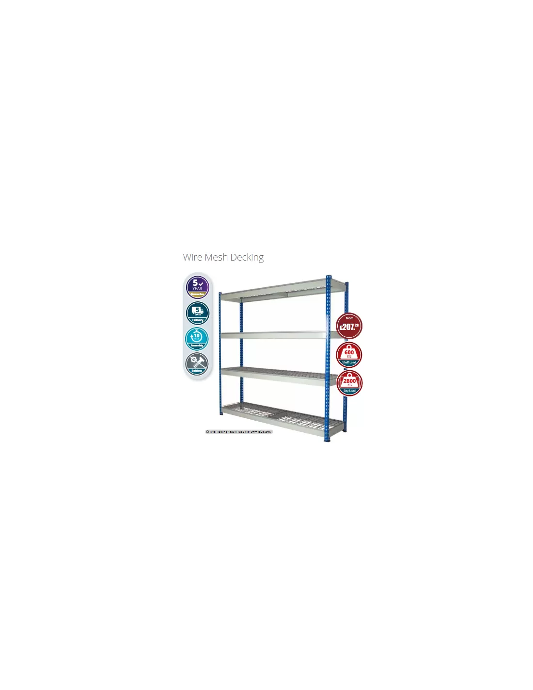 Anco Rivet Racking – Wire Mesh Shelves